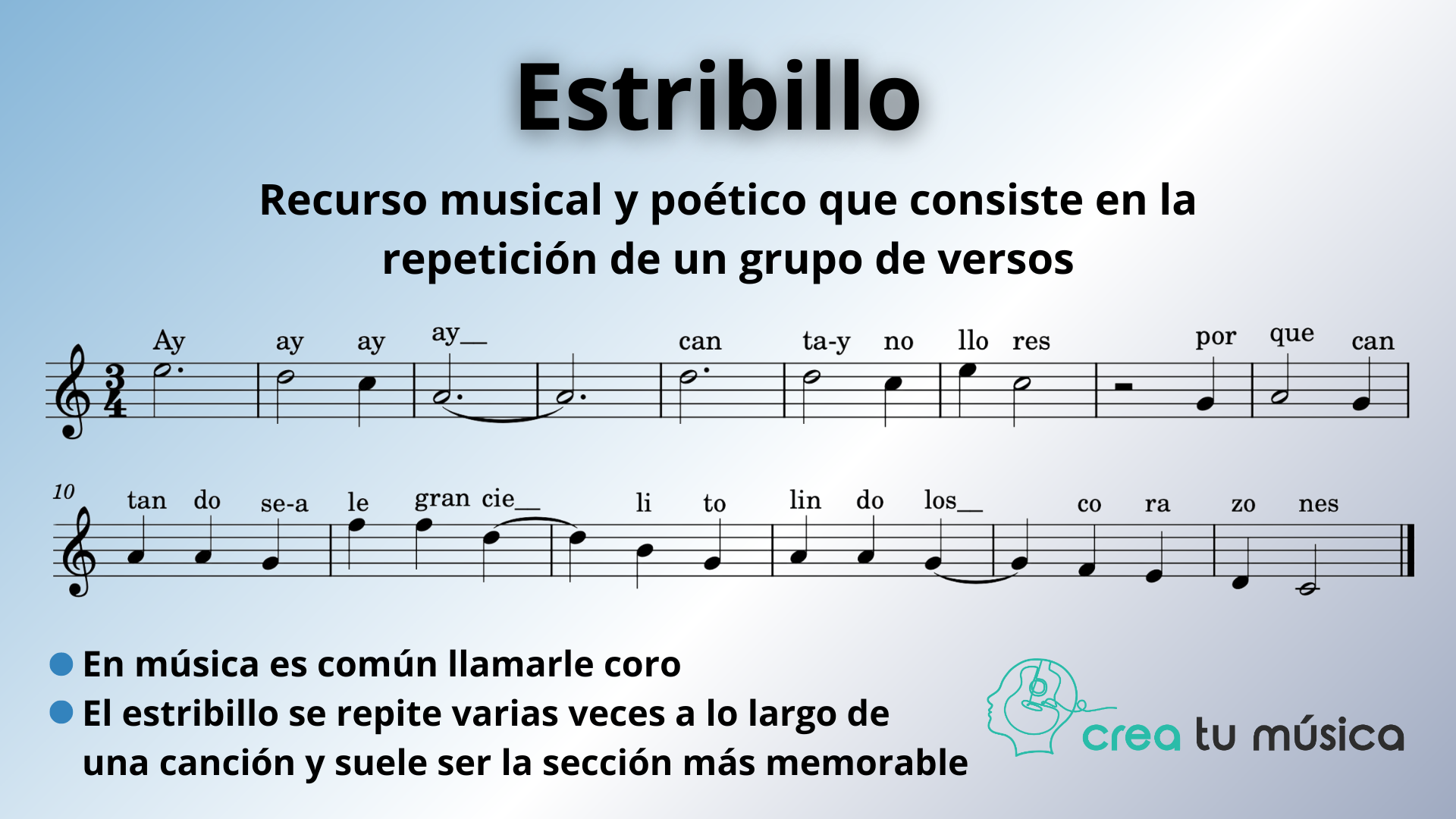 Estribillo (Coro) - Música y Poesía con Ejemplos